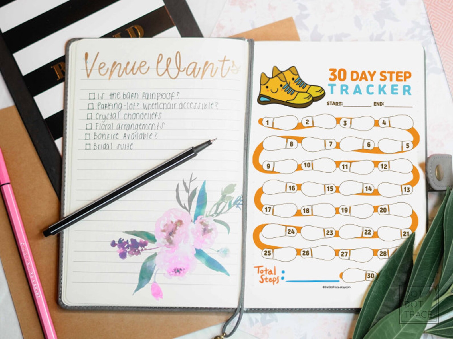 Printable 30 Day Step Tracker: Daily Walking Log (digital Download) - Etsy