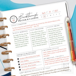 Printable Daily Breakthrough Prayer and Fasting Journal [the Classic ...