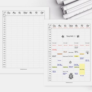 Sunday Start Printable Weekly Scheduler Weekly Planner 7 Day Planner ...