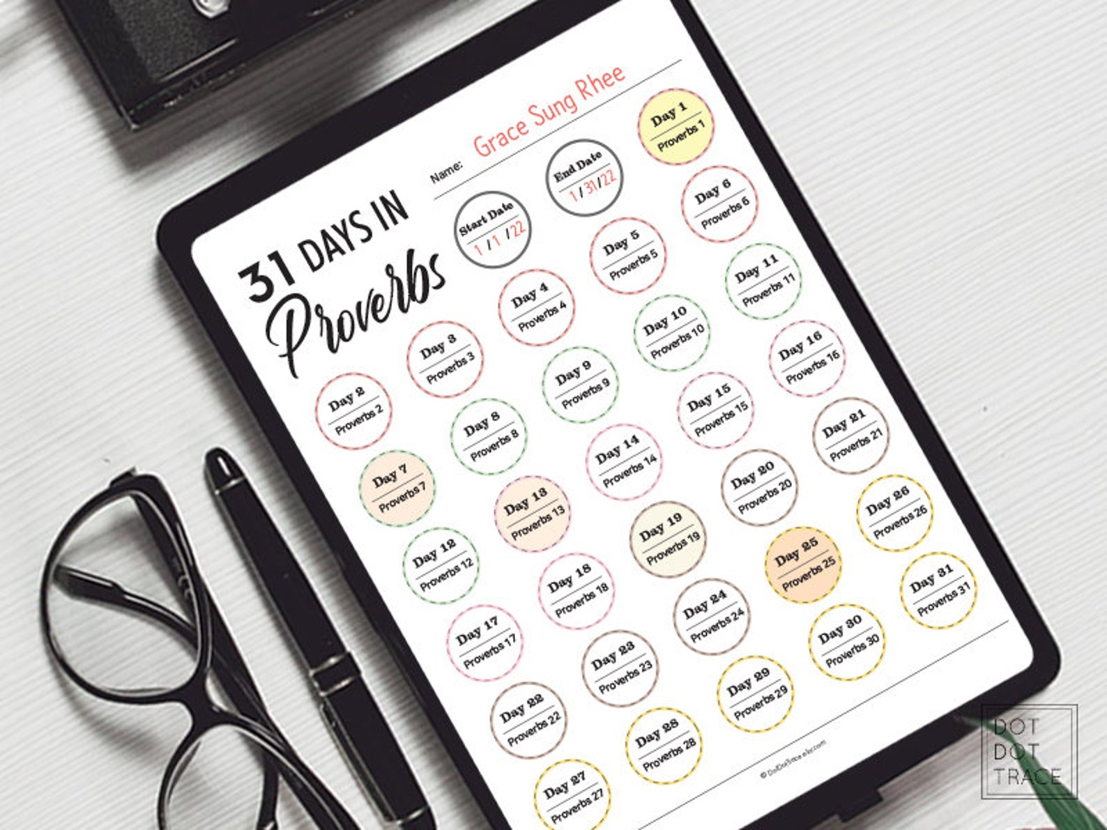 31 Days in Proverbs Bible Reading Log Writing Proverbs Tracker 31 Day ...