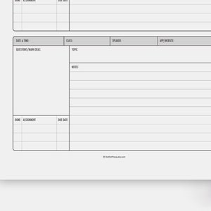 Printable Online Class Notes Lecture Notes Class Note Templates Study ...