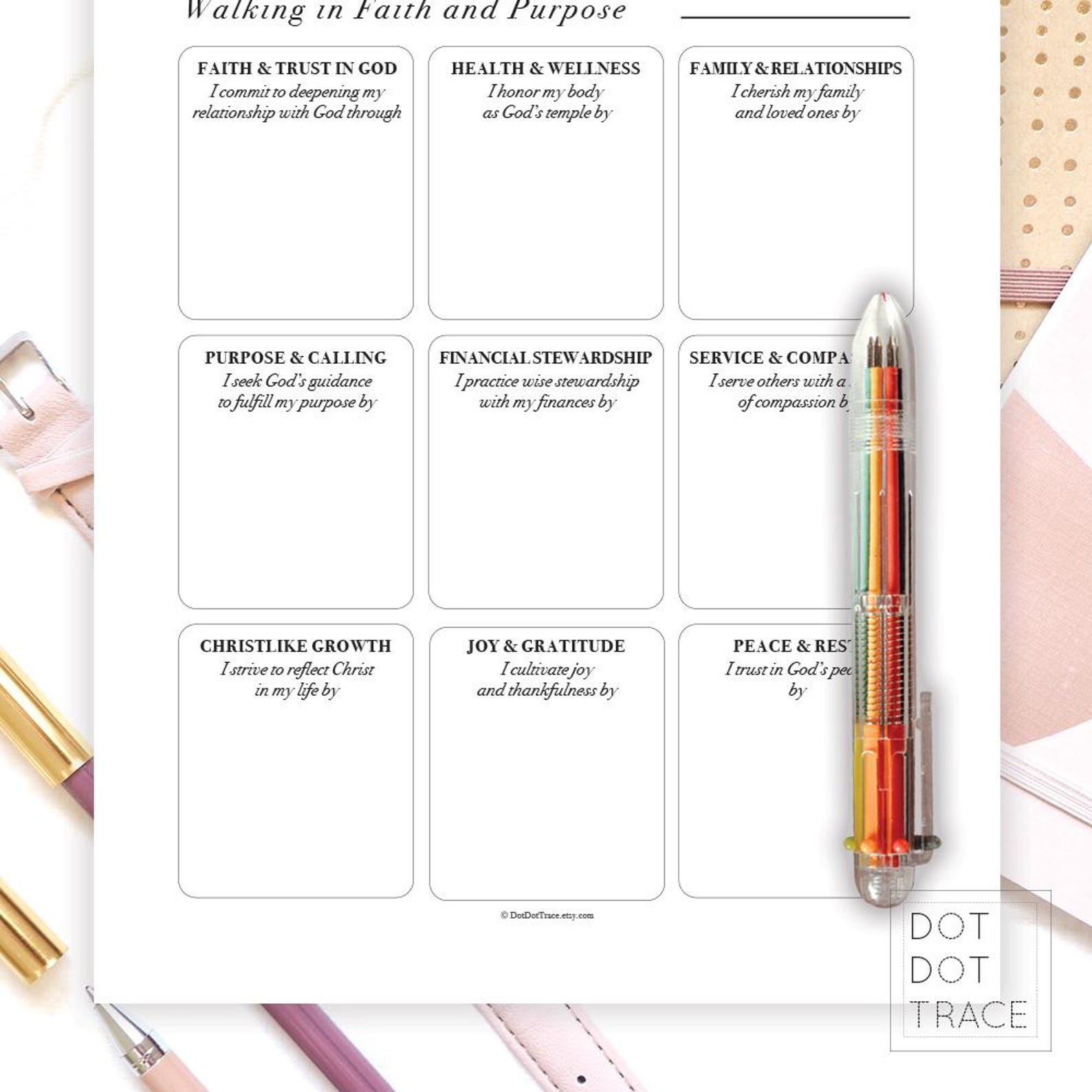 Christian Vision Board Printable: Goal Planner (happy Planner Classic ...