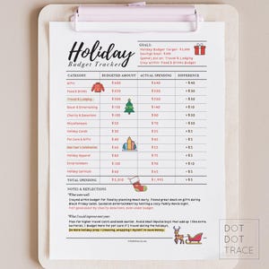 Printable Holiday Budget Tracker [happy Planner Classic] Christmas ...