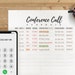 Printable Conference Call Schedule Template Conference Call Log ...