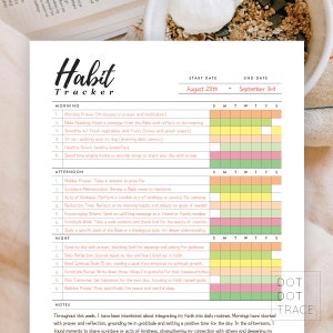 Printable 365 Habit Tracker Yearly Goal Planner Monthly Habit Log Daily ...