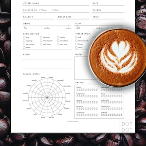 Printable Coffee Tasting Journal: Review Log & Brew Notes (PDF) - Etsy