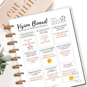 Printable Christian Vision Board [happy Planner Classic] 2025 New Year ...