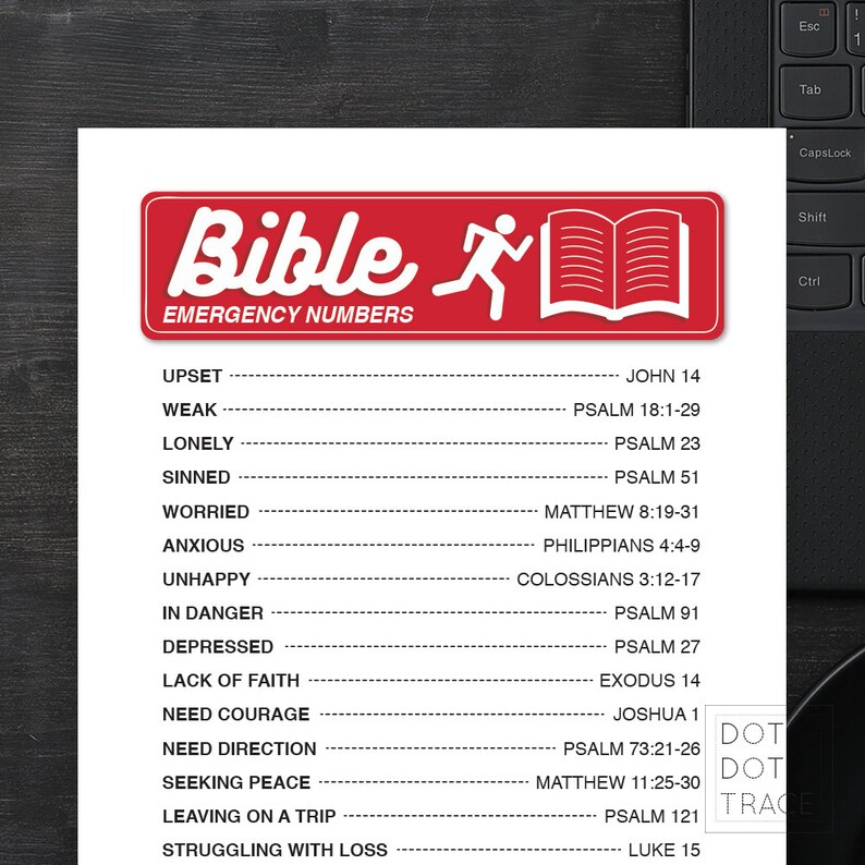 Printable Bible Emergency Numbers Chart the Classic Happy Planner-sized ...