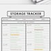 Printable Storage Tracker List Moving Tracker Storage Box List of Boxes ...