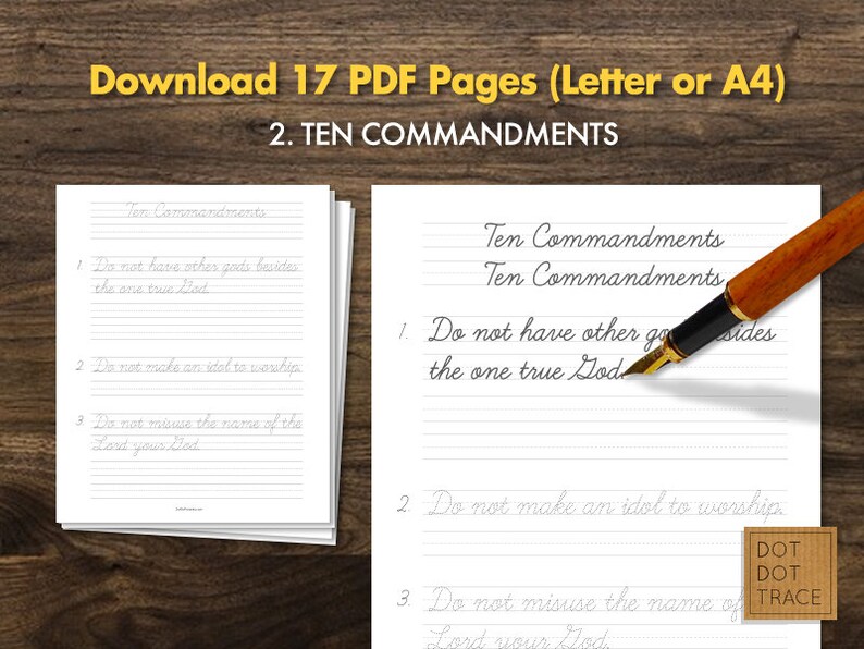 Printable Biblical Cursive Writing Practice Book for Kids and Adults ...