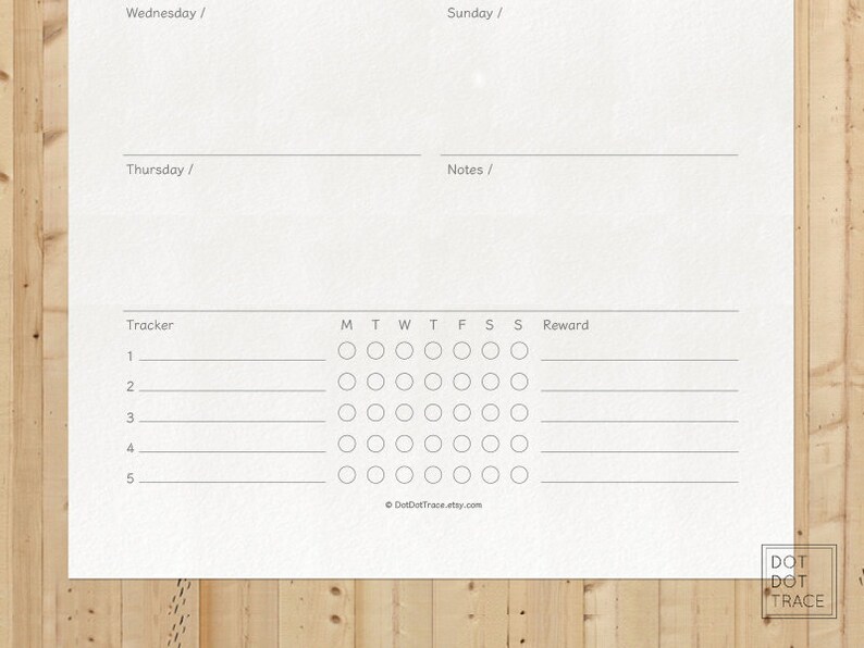 Printable Weekly Planner Minimal Design Daily Planner 7 Day - Etsy