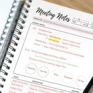 Printable Meeting Notes Agenda Notes Virtual Meeting Notes Team Meeting ...