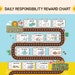Daily Responsibility Reward Chart for Kids Kid's Routine Charts Kid's ...