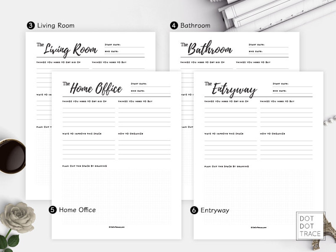 Printable Home Editing Planner House Remodeling Chart Home | Etsy