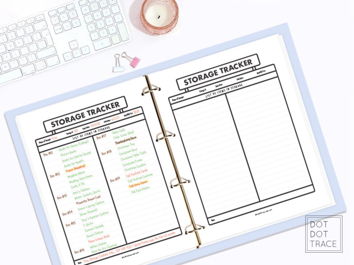 Printable Storage Tracker List Moving Tracker Storage Box List | Etsy