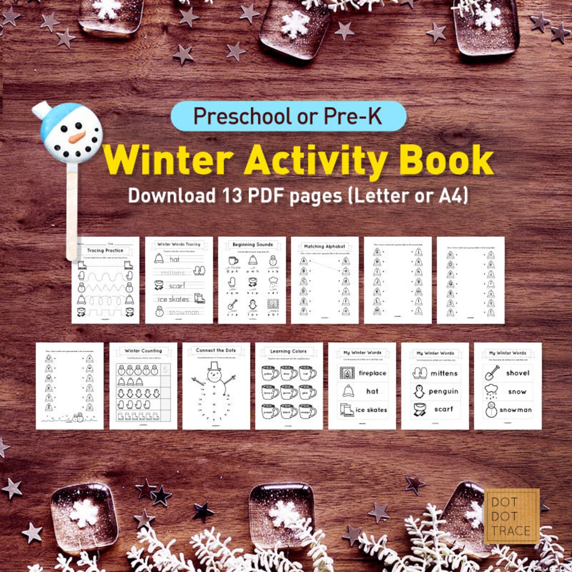 Printable Preschool or Pre-K Winter Activity Book Printable | Etsy