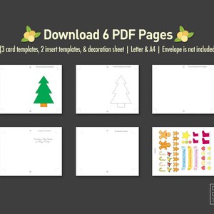 Printable Christmas Card DIY Kit Printable Kids Activities Christmas ...