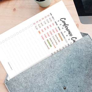 Printable Conference Call Schedule Template (letter & A4) (JPG Download ...