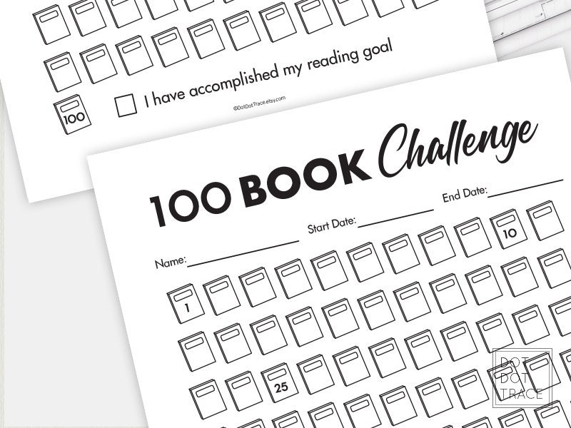 100 Book Challenge Reading Tracker Reading Challenge for Kids - Etsy Canada