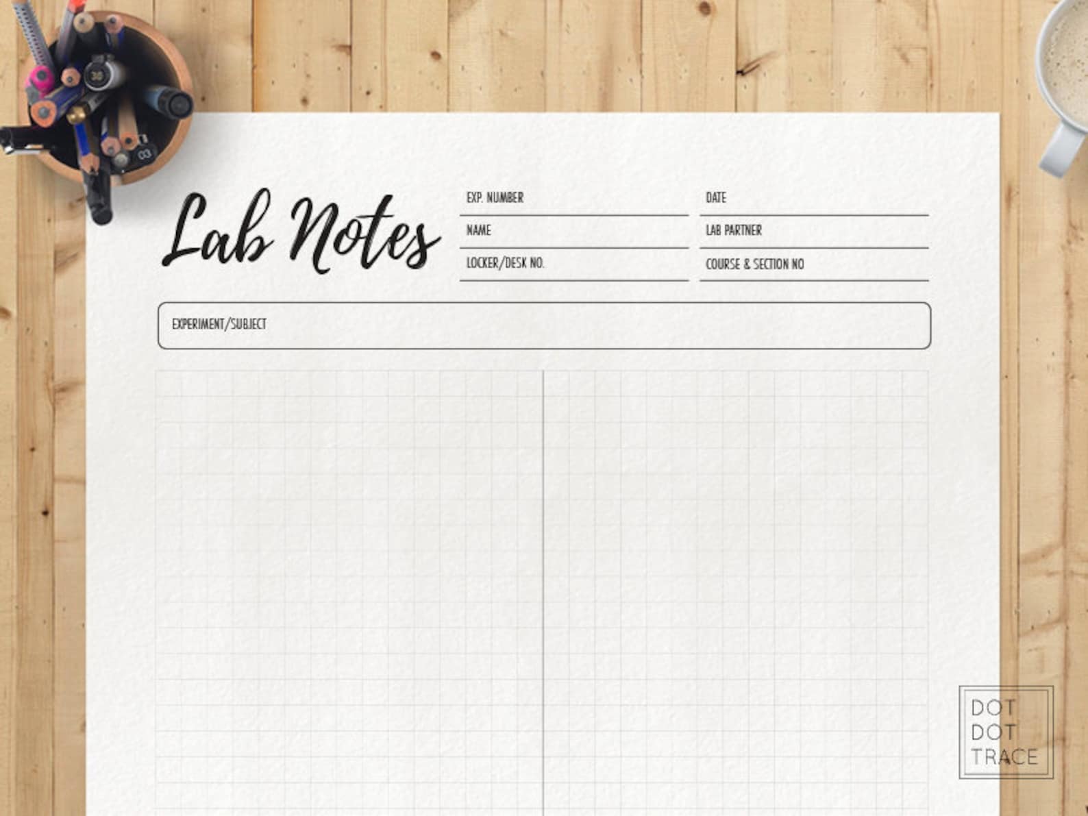 Printable Student Lab Notes Lab Notes Student Planner - Etsy