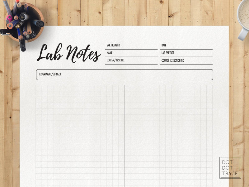 Printable Student Lab Notes Lab Notes Student Planner | Etsy