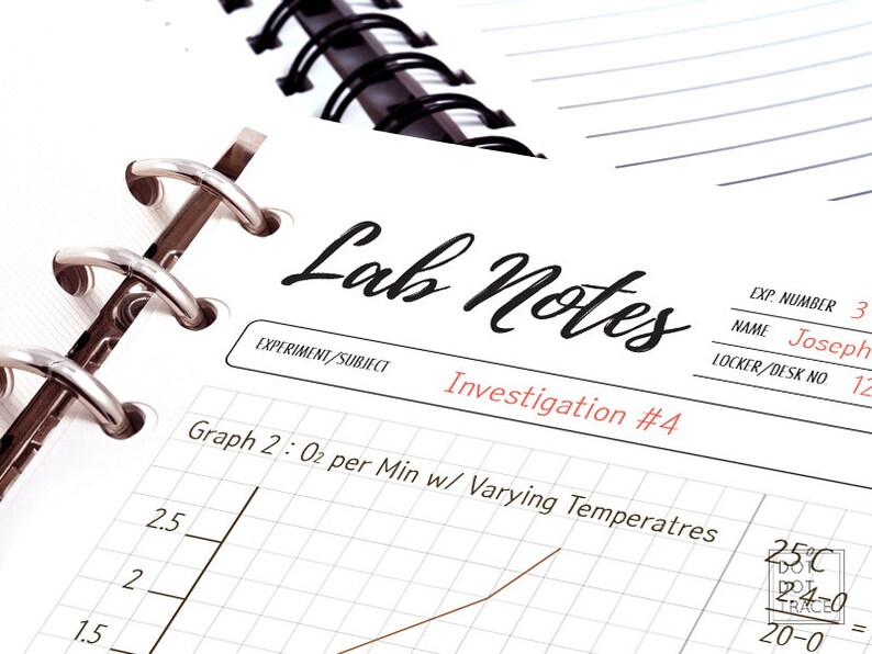 Printable Student Lab Notes Lab Notes Student Planner - Etsy