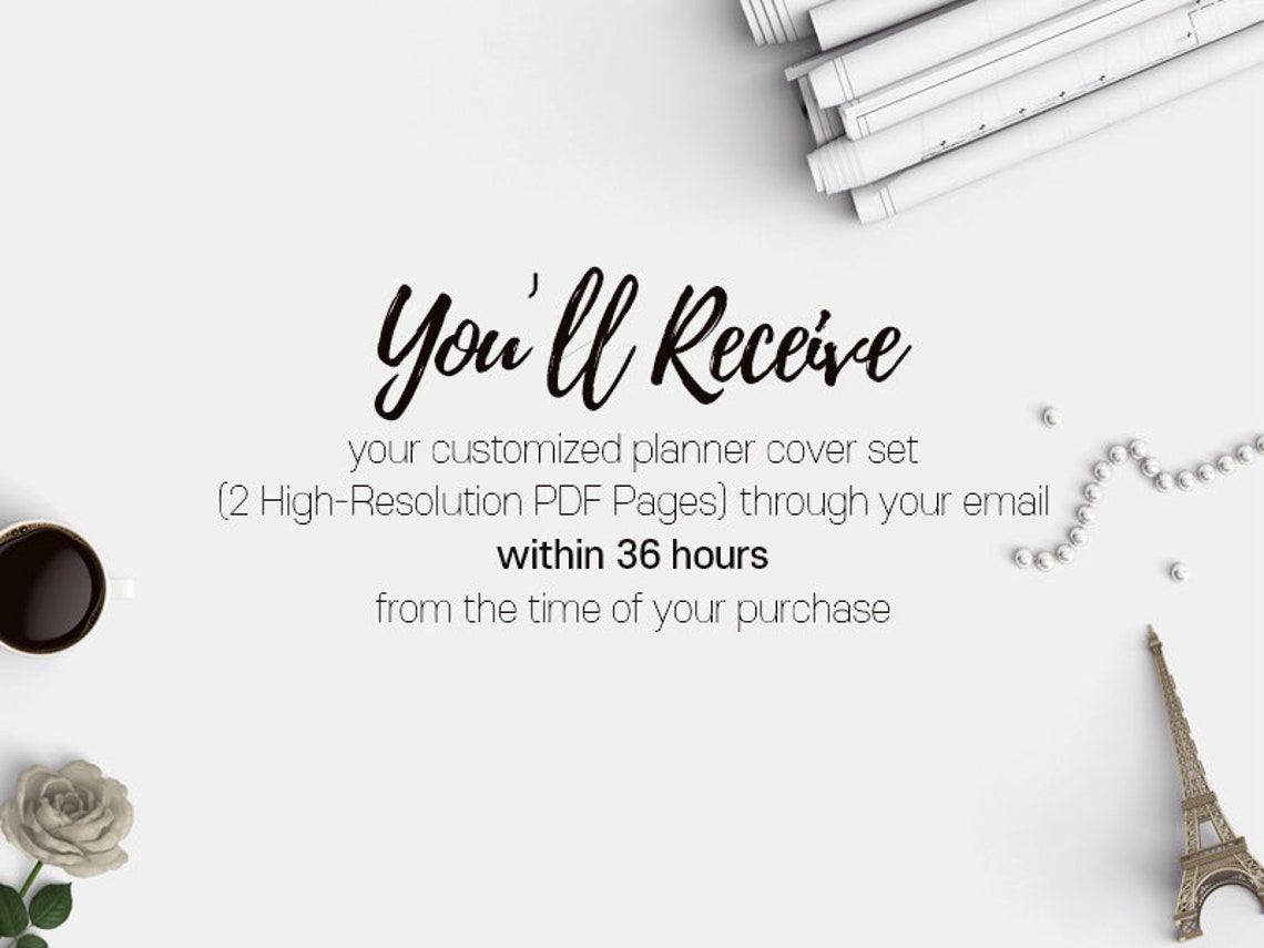 Printable Custom Planner Cover PDF Pages Customized Planner - Etsy