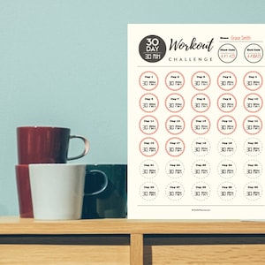 Printable 30-day Workout Challenge: 30 Min Daily (JPG Download) - Etsy
