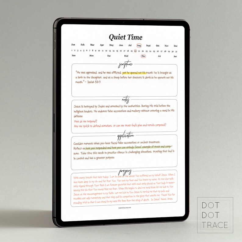 Printable Quiet Time Journal: Daily Devotionals & Scripture (PDF) - Etsy