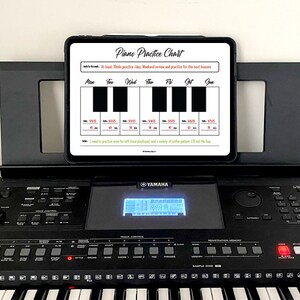 Printable Weekly Piano Practice Chart Piano Practice Log Piano Practice ...