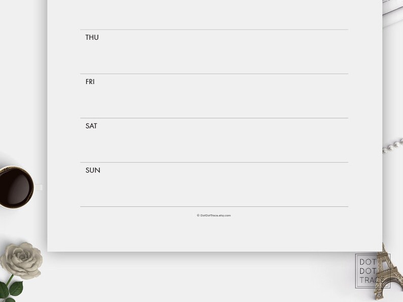 Monday Start Printable Things to Do Weekly Planner Daily | Etsy