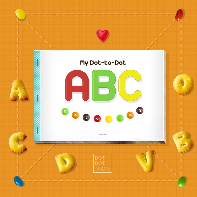 My Dot to Dot ABC Coloring Kids Coloring Printable Coloring - Etsy