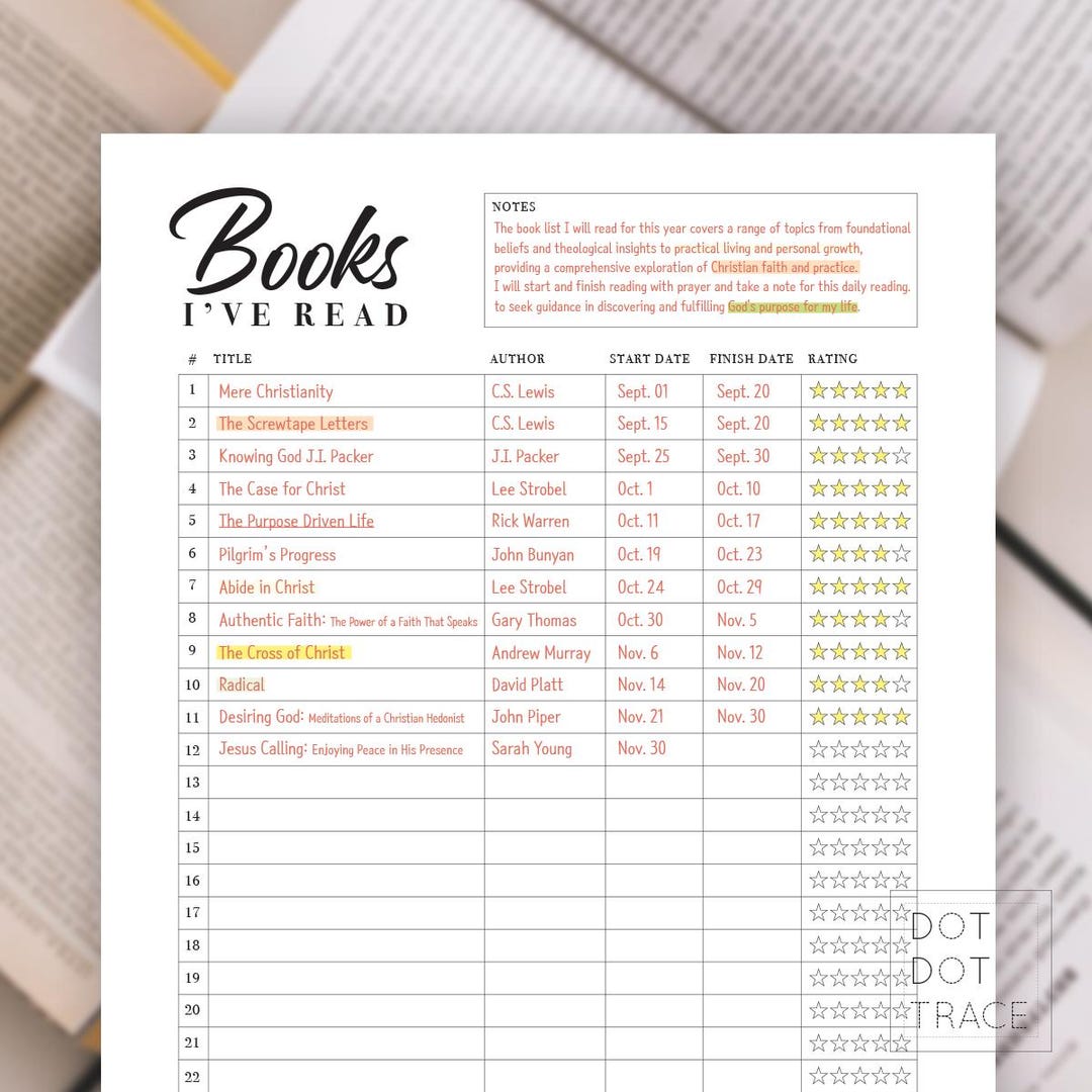Printable Books I've Read Book Tracker Book Reading List Reading Log ...