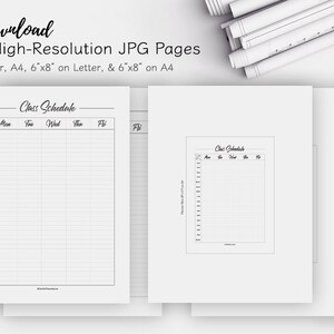 Printable Class Schedule (mon~fri) Weekly Planner 6 Day Planner Study ...