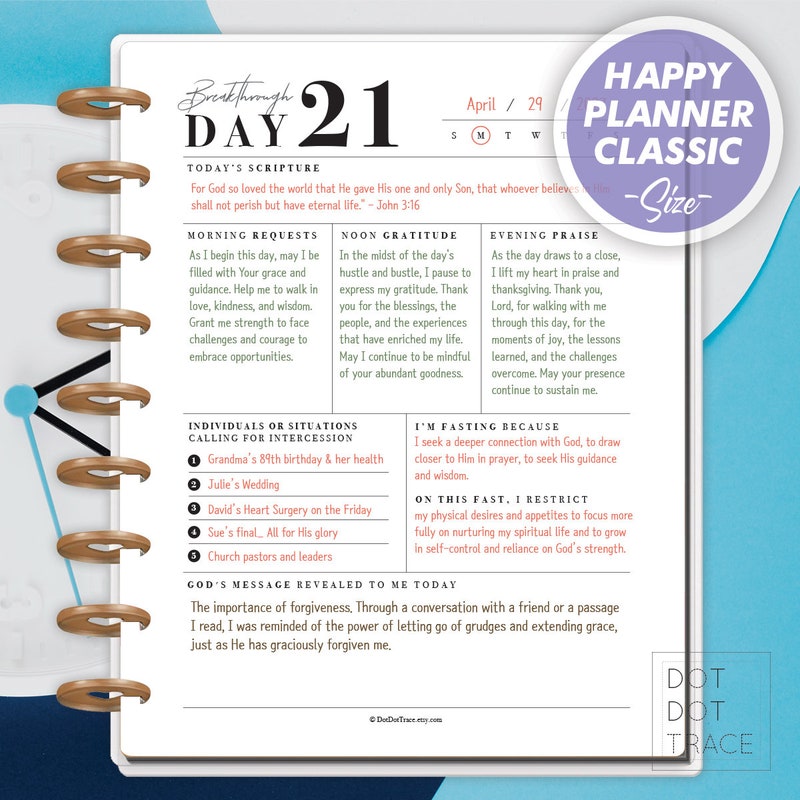 Fasting Prayer Planner - Etsy