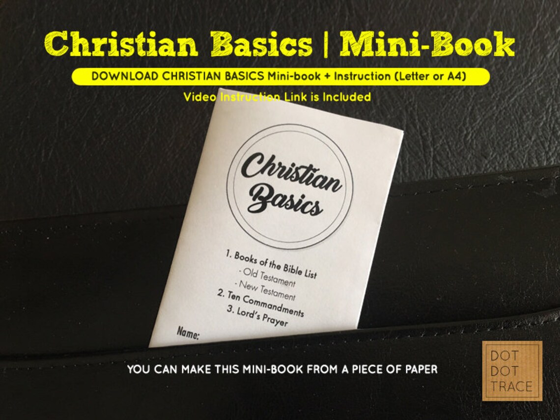 Portable Christian Basics 8 Page Mini-book Books of the Bible | Etsy
