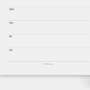 Sunday Start Printable Things to Do Weekly Planner Daily Planner 7 Day ...