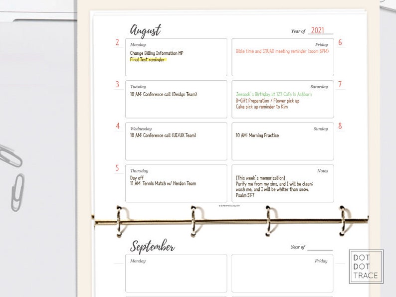 Printable Horizontal 12 Month Planner Monthly Planner Work - Etsy