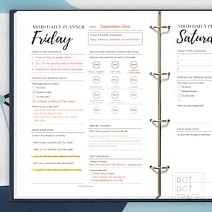 Printable 7 Day ADHD Planner Printable Focus Sheet With Top 3 Tasks ...