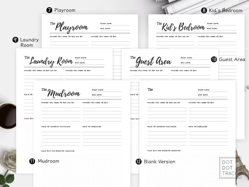 Printable Home Editing Planner House Remodeling Chart Home | Etsy