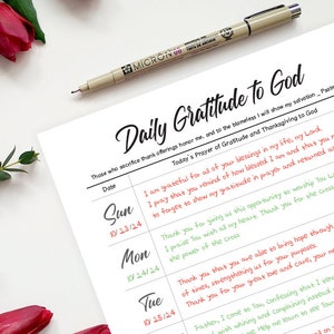 Daily Gratitude to God Printable: Classic Happy Planner (PDF) - Etsy