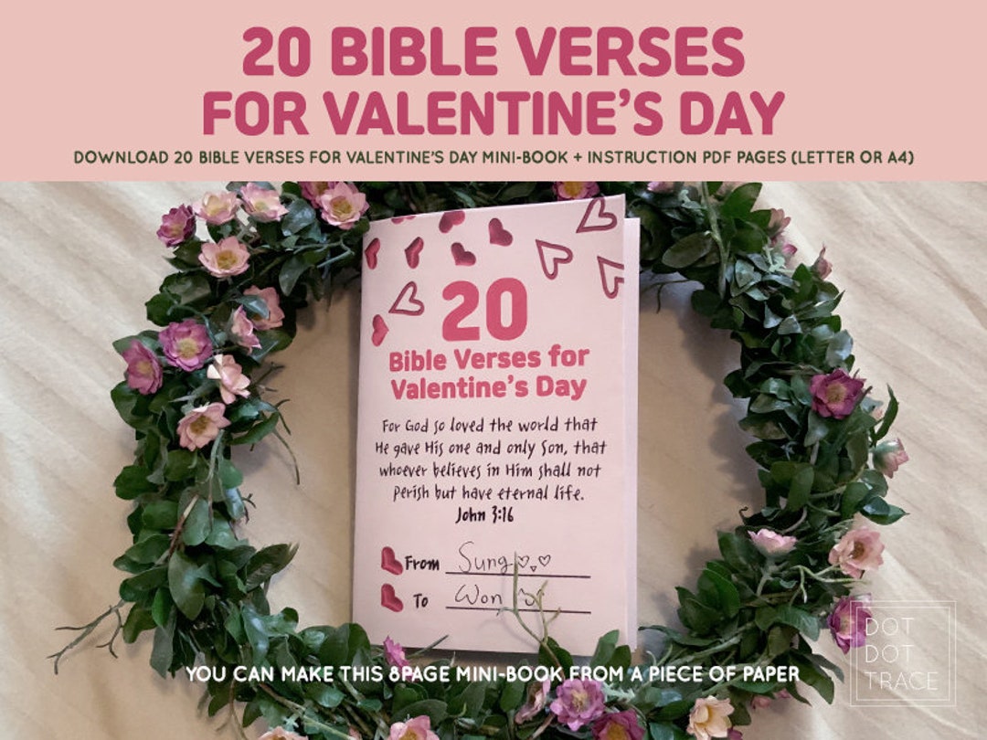 Portable 20 Bible Verses for Valentine's Day Mini-book Including ...