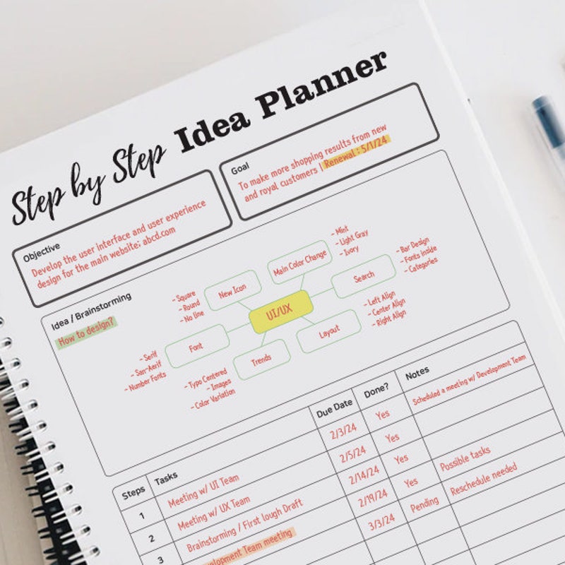 Project Plan Brainstorm - Etsy UK