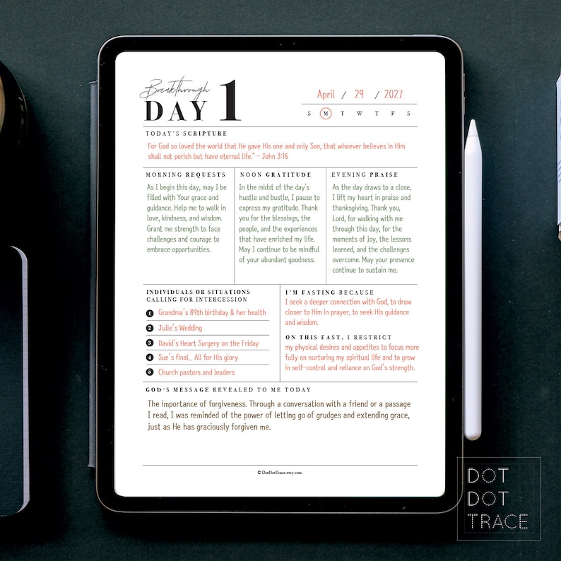 21-day Prayer & Fasting Journal: Classic Happy Planner (PDF) - Etsy