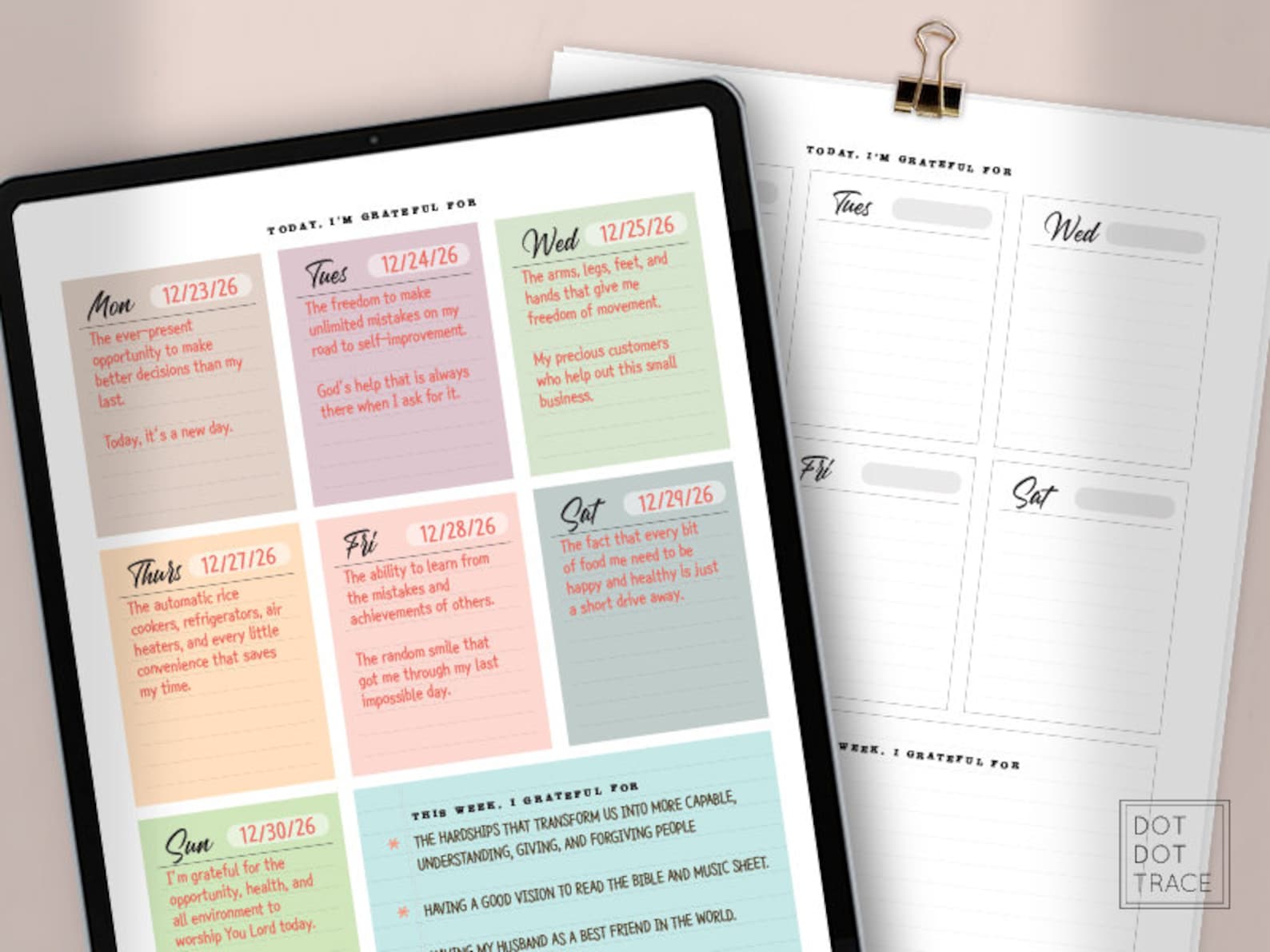 Printable Gratitude Journals Digital Daily Gratitude Journal Daily ...