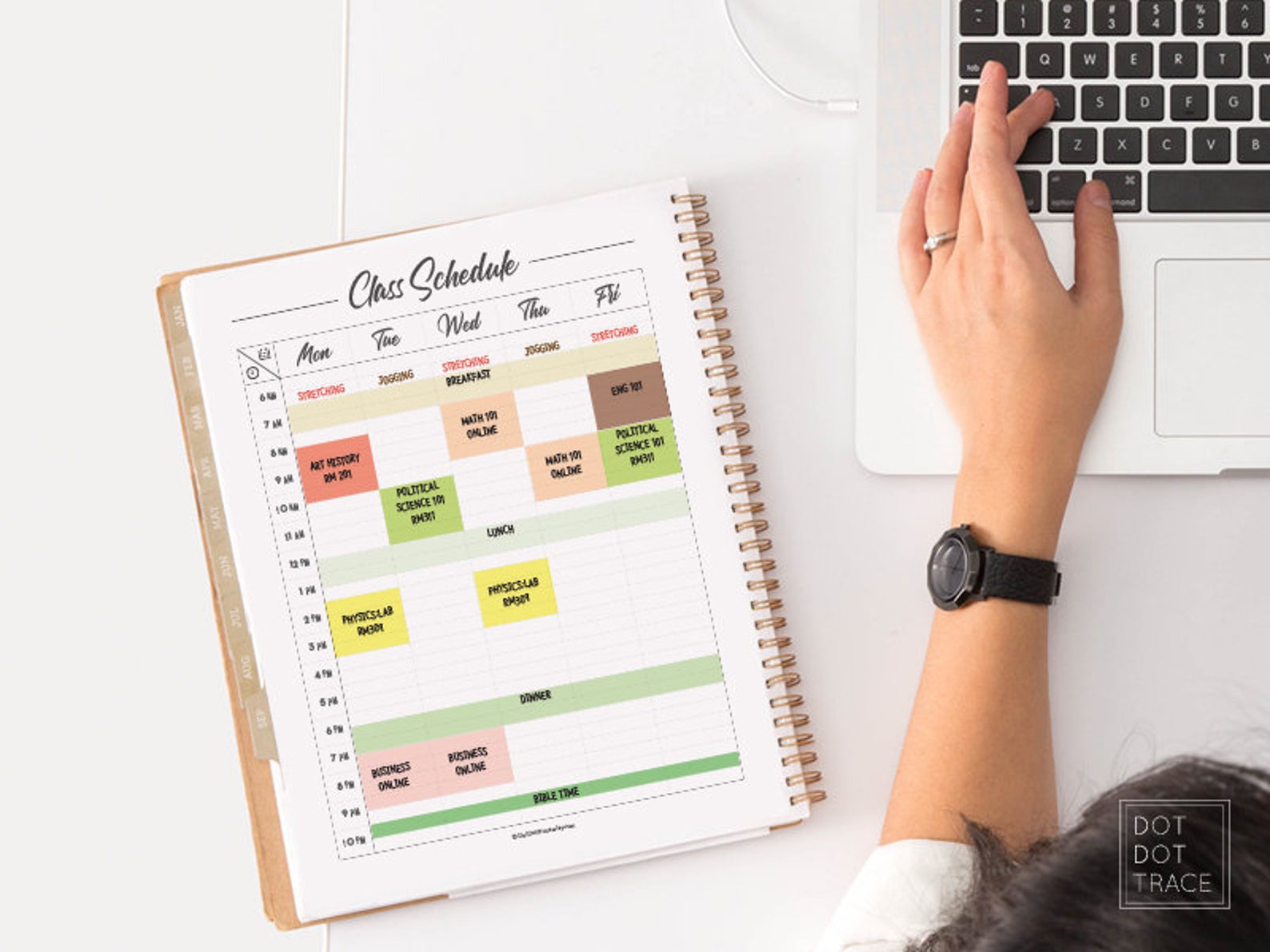 Printable Class Schedule monfri Weekly Planner 6 Day - Etsy