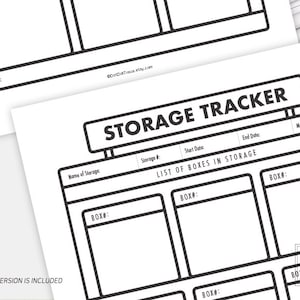 Printable Storage Box Tracker: Moving Inventory List (digital Download ...