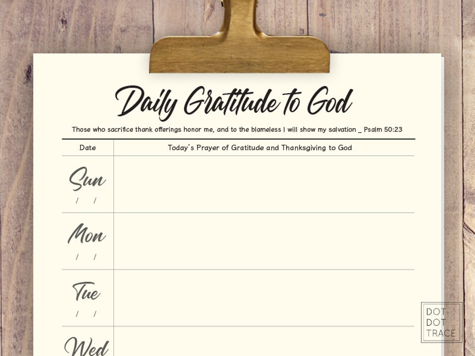 Printable Daily Gratitude to God Journal Template (letter/a4) (digital ...