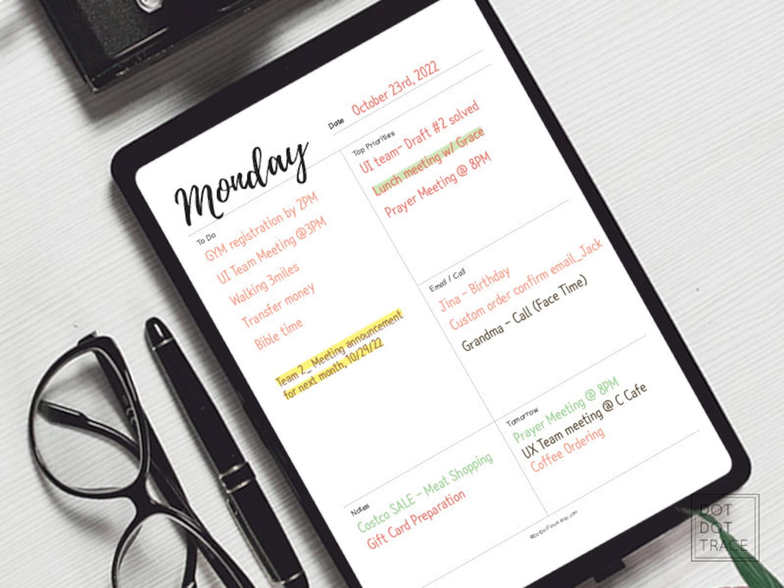 Printable Minimal 7 Day Planner Daily Planner Day Planner Work - Etsy