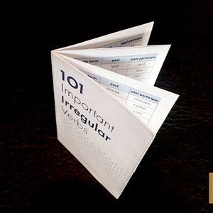 101 Irregular Verbs Mini-book: English Learning (PDF Printable) - Etsy
